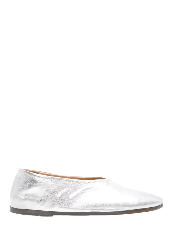 Marsèll Coltellaccio Leather Ballerinas - Silver
