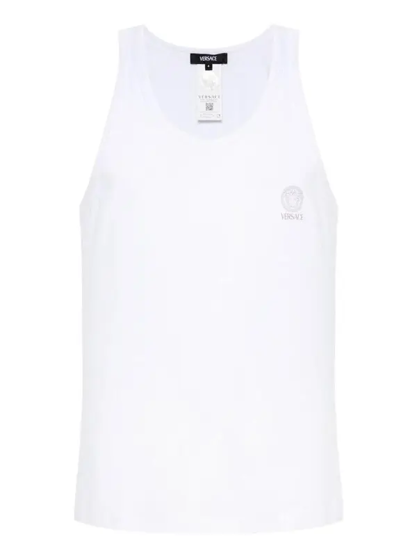 Versace Medusa Round-neck Tank Top - White