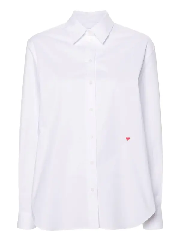 Moschino Heart-embroidered Shirt - White