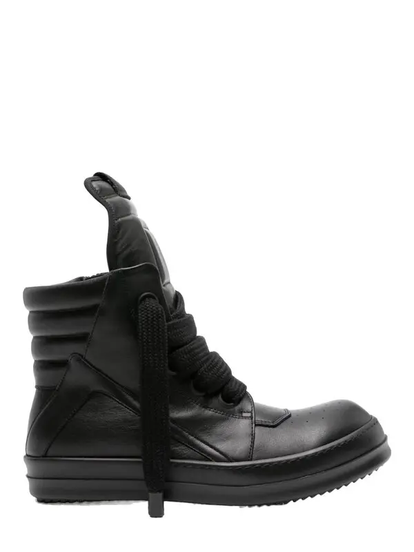 Rick Owens Geobasket High-top Leather Sneakers - Black