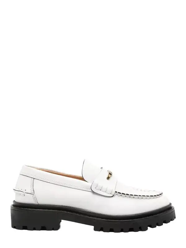 Isabel Marant Frezza Leather Loafers - White