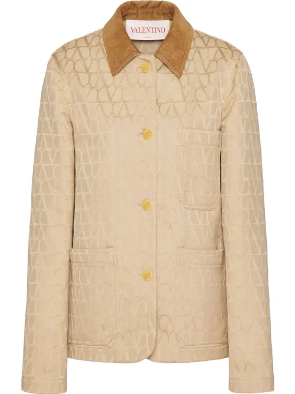 Valentino Garavani Toile Iconographe Cordura Caban Jacket - Neutrals