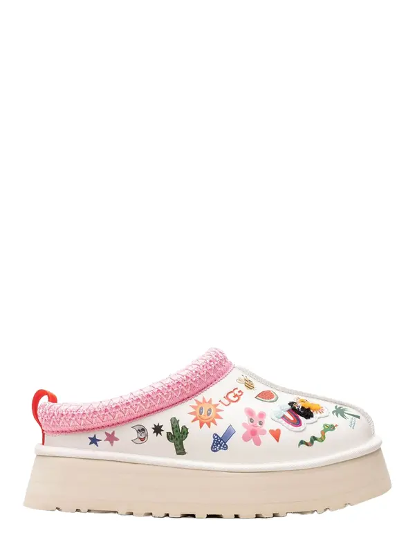 UGG Tazz Pop Sketch Slippers - White