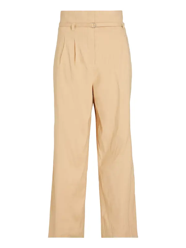Derek Lam 10 Crosby Linen-blend Wide-leg Pants - Beige