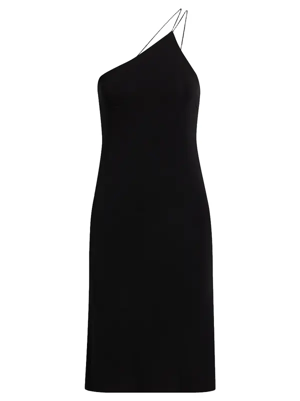 NILI LOTAN One-shoulder Stretch-jersey Dress - Black