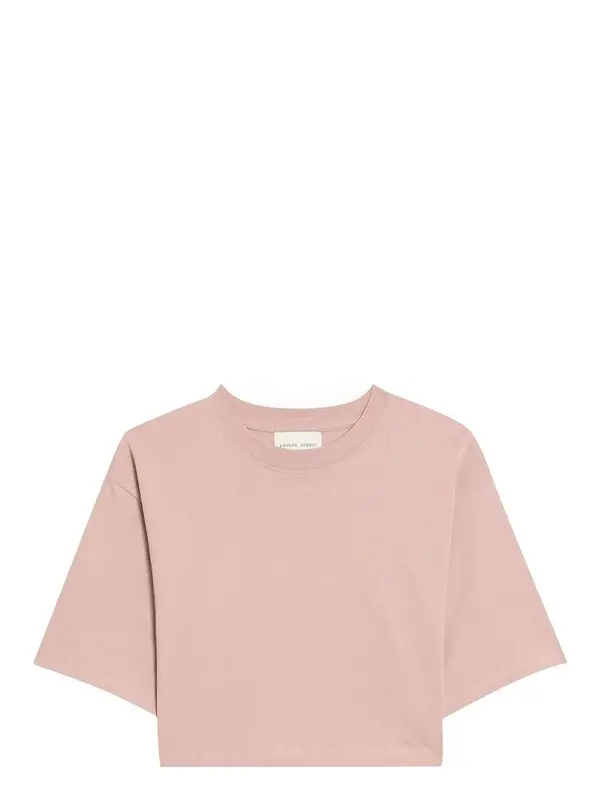 Loulou De Saison Gupo Cropped Pima Cotton-jersey T-shirt - Blush
