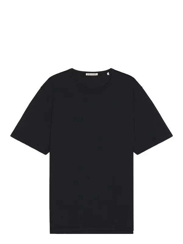 Our Legacy New Box T-shirt In Black - Black Clean Jersey
