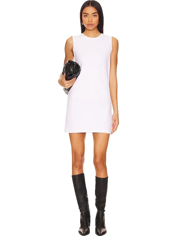 Norma Kamali X Sleeveless Tailored Mini Dress - Snow White