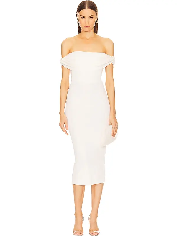 MICHAEL COSTELLO X Laurence Midi Dress - Ivory