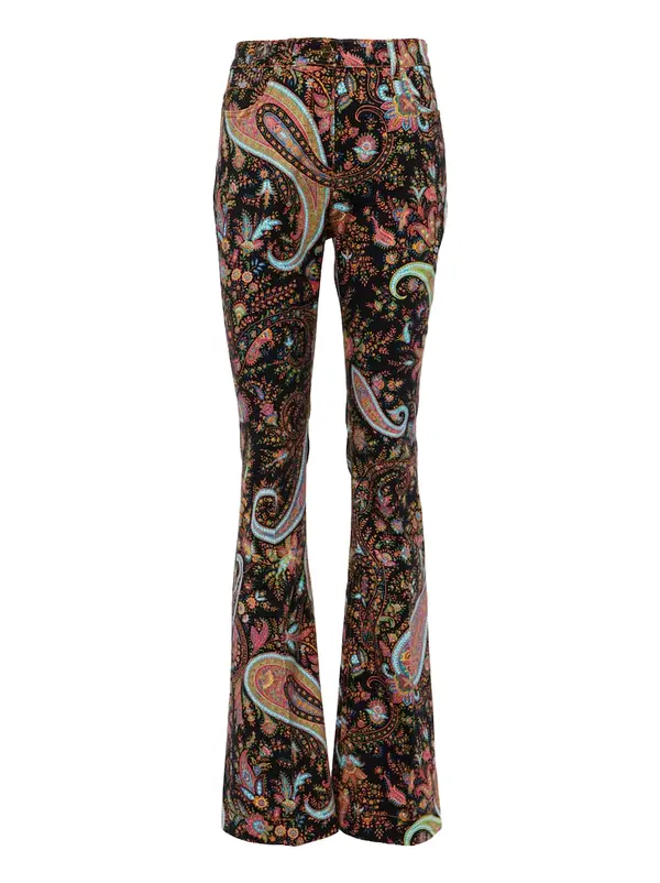Etro Paisley High-rise Flare Jeans - Multicoloured