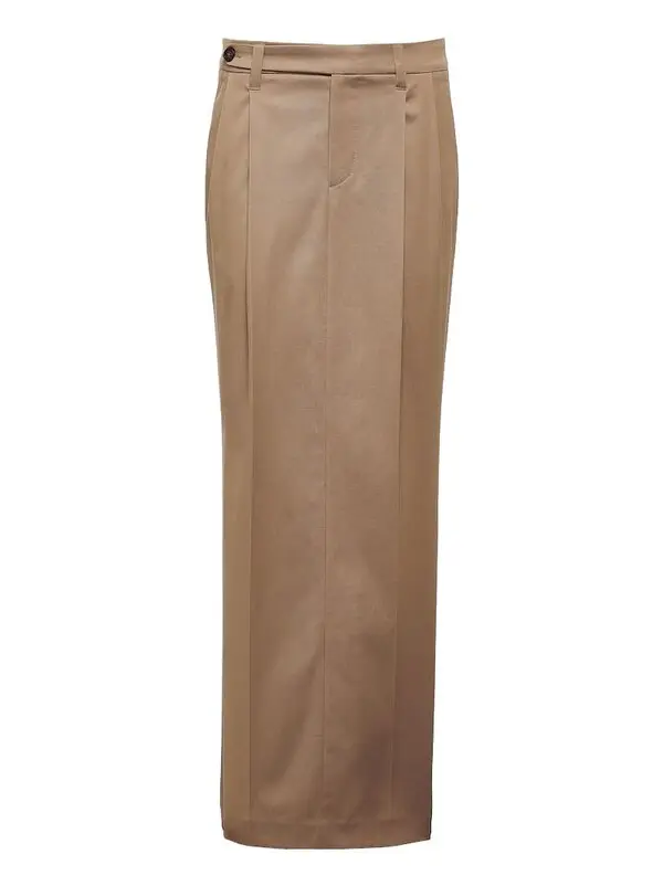 Brunello Cucinelli Pleated Low-rise Maxi Skirt - Beige