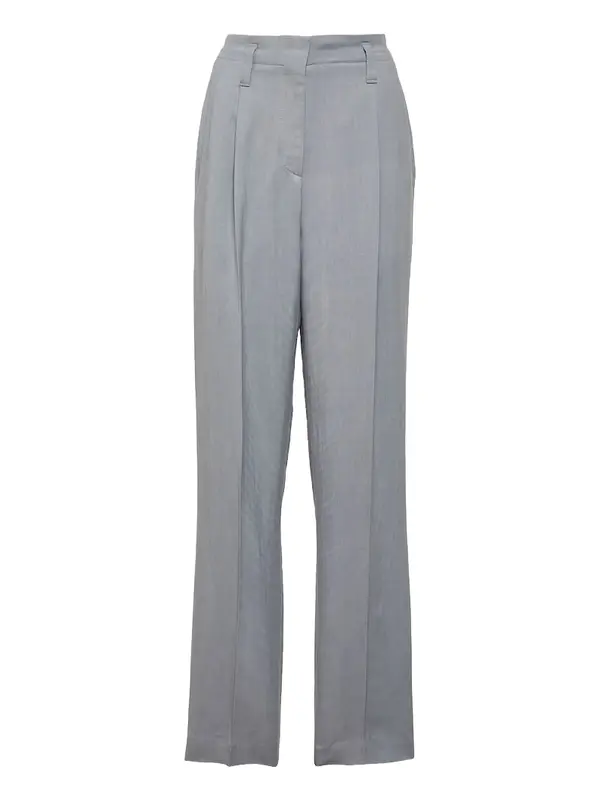Brunello Cucinelli High-rise Straight Pants - Blue