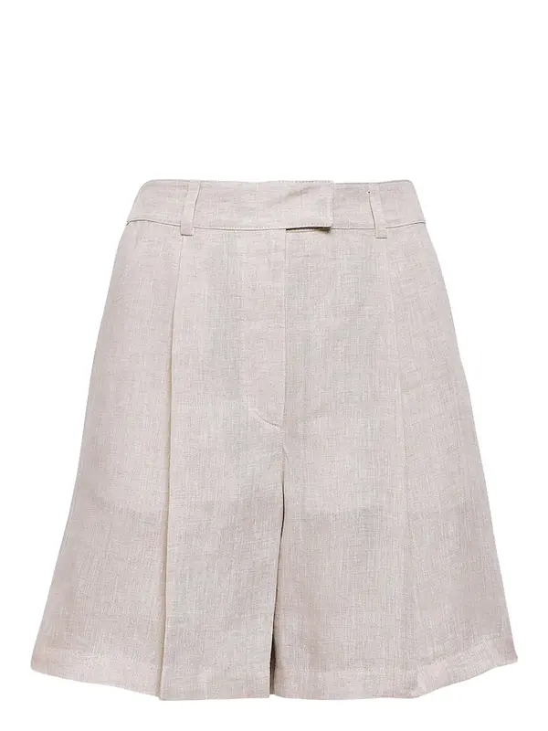 Brunello Cucinelli Linen Shorts - Beige
