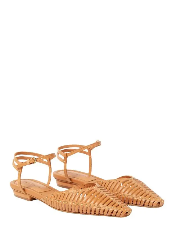 Ulla Johnson Leather Ballet Flats - Brown