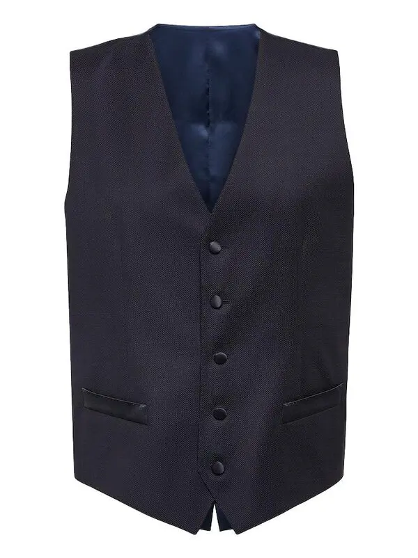 Dolce & Gabbana Wool And Silk-blend Vest - Blue