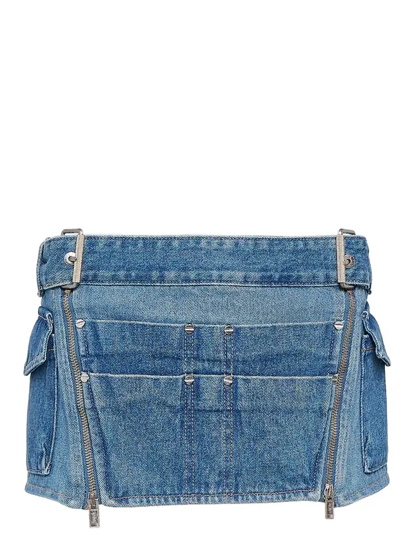 DION LEE Toolbelt Denim Miniskirt - Blue