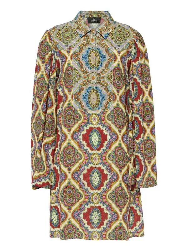 Etro Printed Viscose Blend Minidress - Multicoloured
