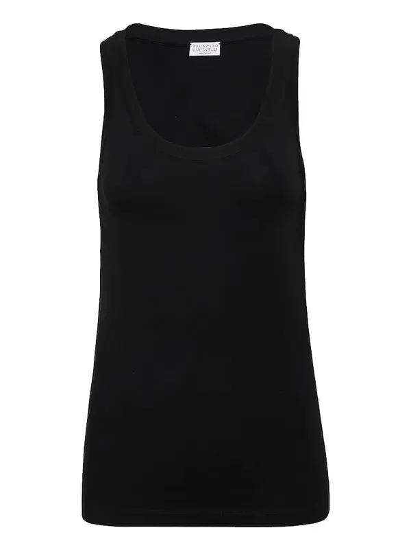 Brunello Cucinelli Cotton-blend Tank Top - Black