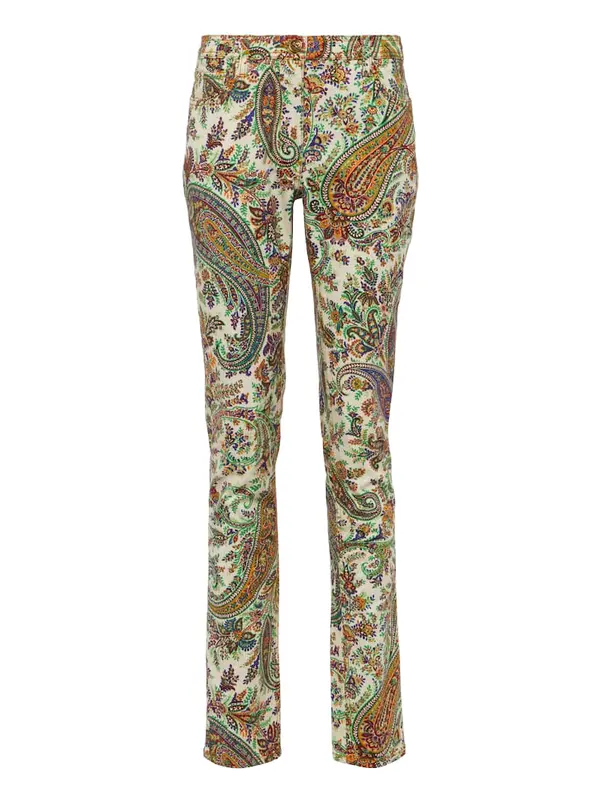 Etro Paisley Slim Jeans - Multicoloured