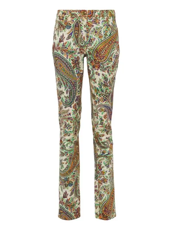 Etro Paisley Slim Jeans - Multicoloured