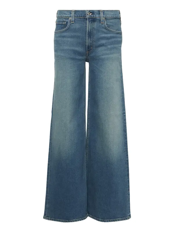 Citizens Of Humanity Loli Mid-rise Wide-leg Jeans - Blue