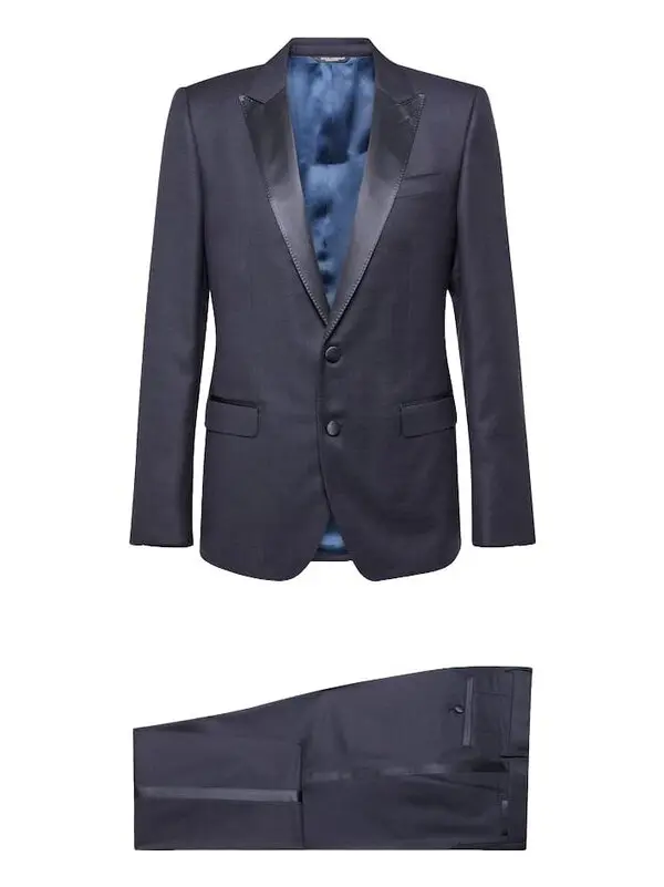 Dolce & Gabbana Wool And Silk-blend Suit - Blue
