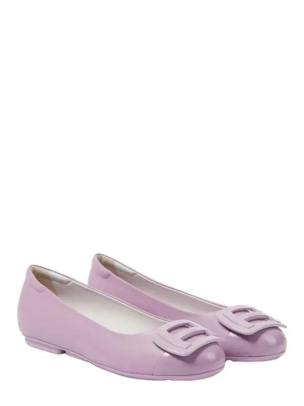 Hogan H661 Leather Ballet Flats - Pink