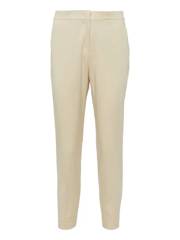 Etro High-rise Cotton-blend Tapered Pants - Beige