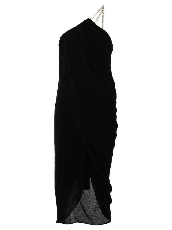 Chloé One-shoulder Midi Dress - Black