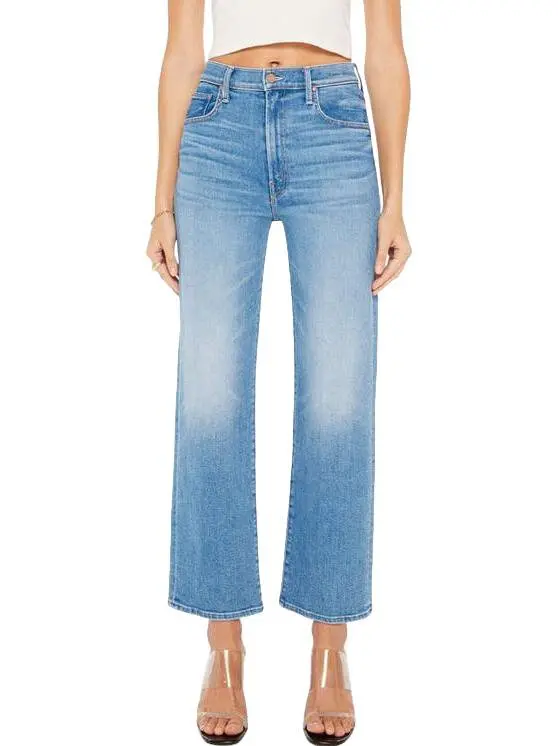 MOTHER The Rambler Flood High-rise Wide-leg Jeans - Out Of The Blue