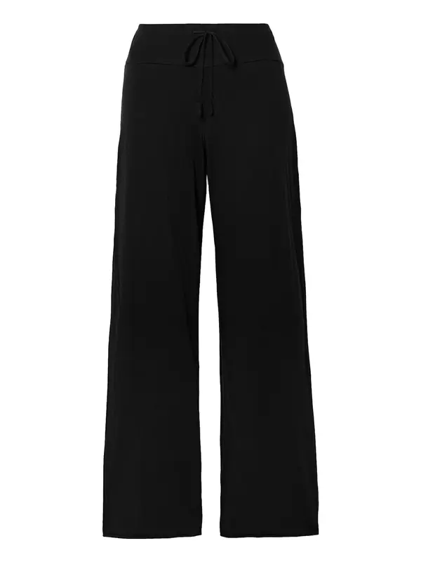 Skin Net Sustain Essie Organic Pima Cotton-jersey Pants - Black