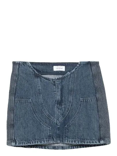 OFF-WHITE™ Flared Denim Skirt - Blue