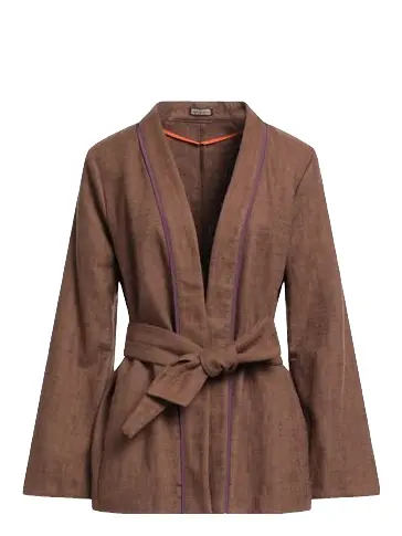 Malìparmi Cotton Kimono Jacket - Brown