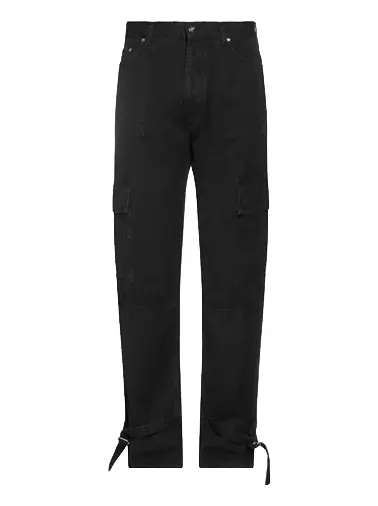 OFF-WHITE™ Tapered Leg Cotton Jeans - Black