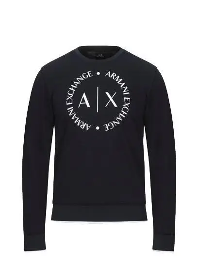 Armani Exchange Sweatshirt In Polyester, Viscose And Elastane - Blue