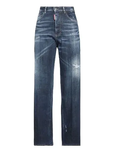 Dsquared2 Straight-leg Jeans With Crystal Embellishments - Blue