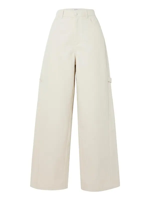 Max Mara Segnale High-rise Wide-leg Jeans - Ivory