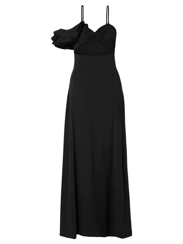 MAYGEL CORONEL Net Sustain Cavalieri Maxi Dress - Black