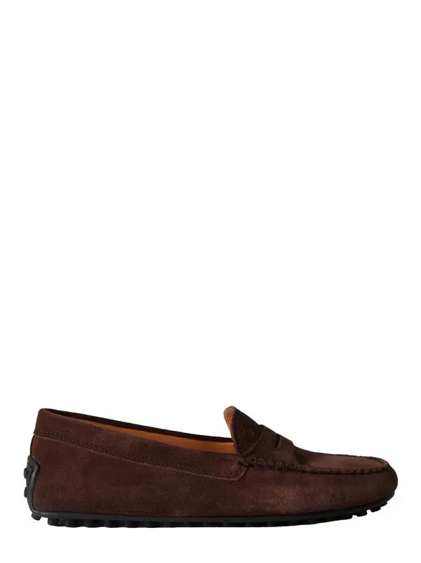TOD'S City Gommino Suede Loafers - Brown