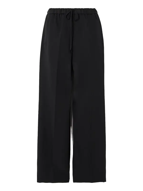 JIL SANDER Wool-gabardine Straight-leg Trousers - Black