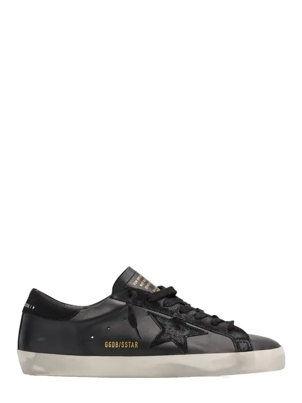 Golden Goose Super-star Leather Sneakers - Black