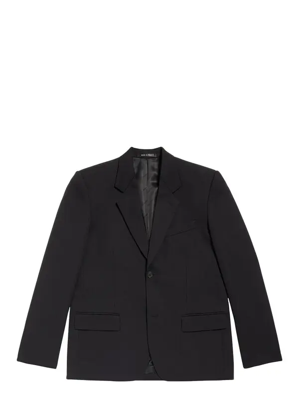 Balenciaga Wool Single-breasted Blazer - Black