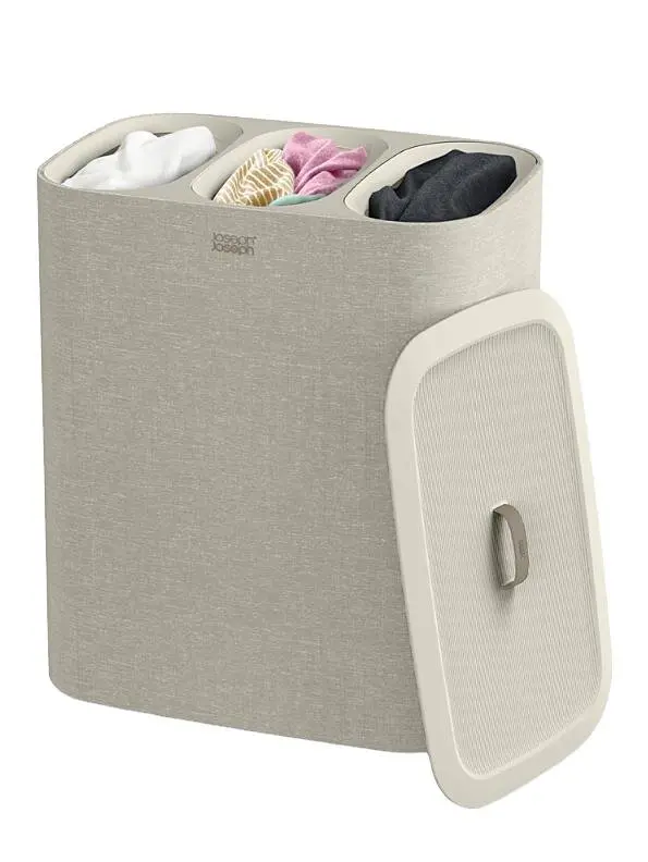 ETHNICRAFT Tota Trio 90l Laundry Separation Basket - Beige