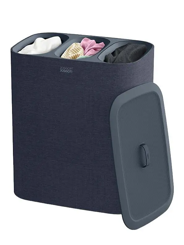 ETHNICRAFT Tota Trio 90l Laundry Separation Basket - Black