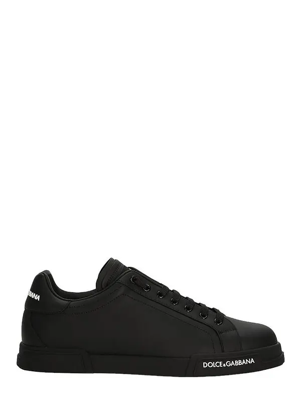 Dolce & Gabbana Lace Up Low Top Sneakers - Black