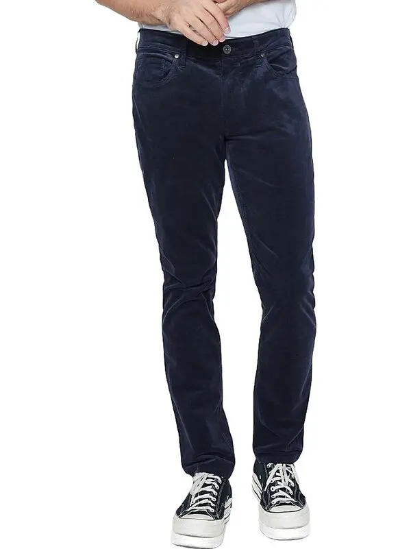 Paige Lennox Slim Fit Corduroy Pants - Deep Anchor