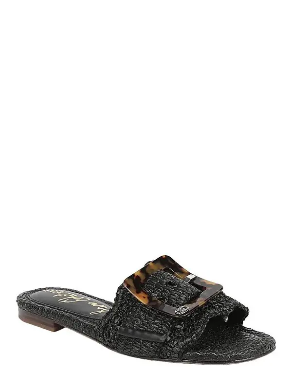 Sam Edelman Bambi Woven Slide Sandals - Black