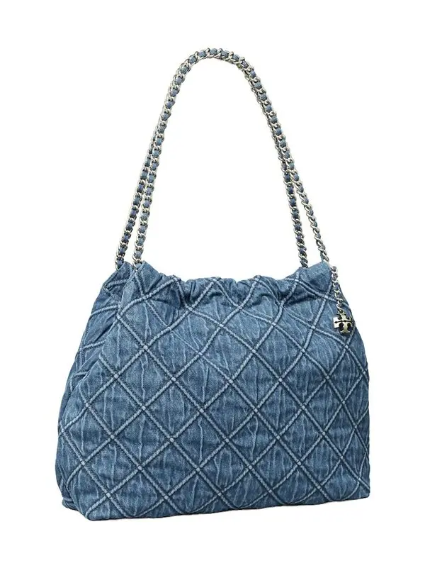 Tory Burch Fleming Soft Hobo Bag - Denim