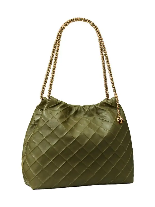 Tory Burch Fleming Soft Hobo Bag - Dark Olive