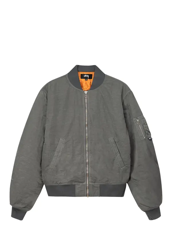StÜssy Dyed Nylon Bomber - Grey